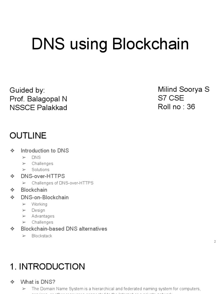 Dns Using Blockchain-1 PDF | PDF | Domain Name System | Secure ...