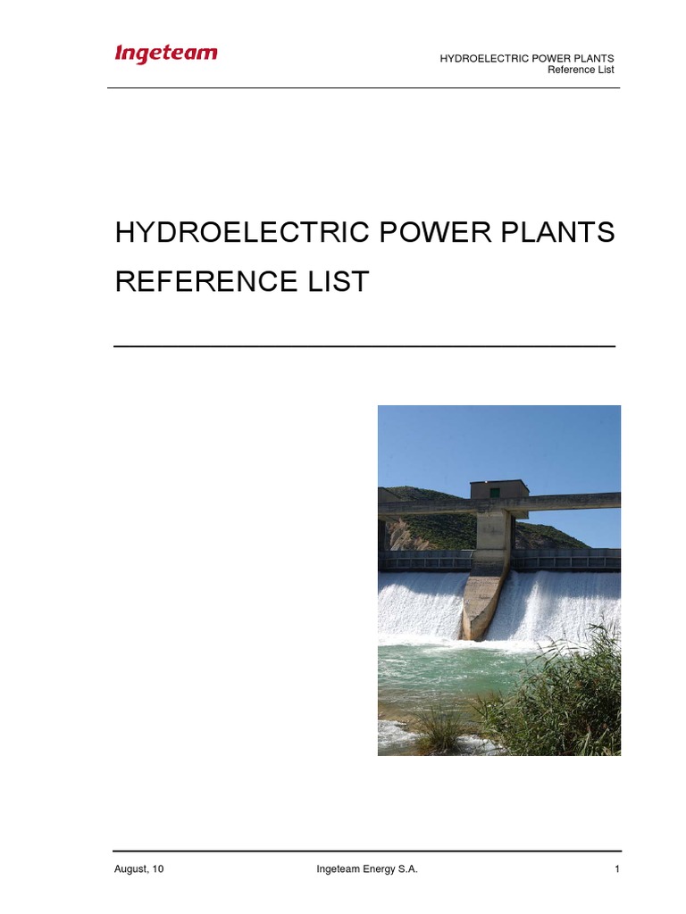 Hydroelectric Power Plants | PDF | Energy Production | Power (Physics)