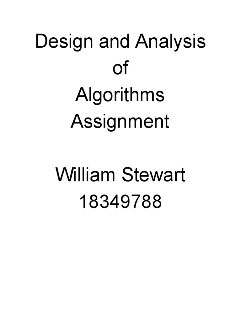 DAA Assignment | PDF | Discrete Mathematics | Mathematical Logic
