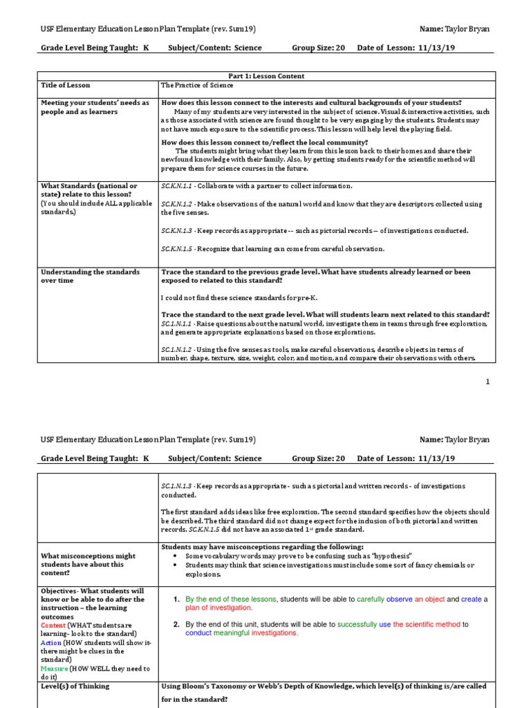CT Lesson Plan 2 | PDF | Lesson Plan | Educational Assessment