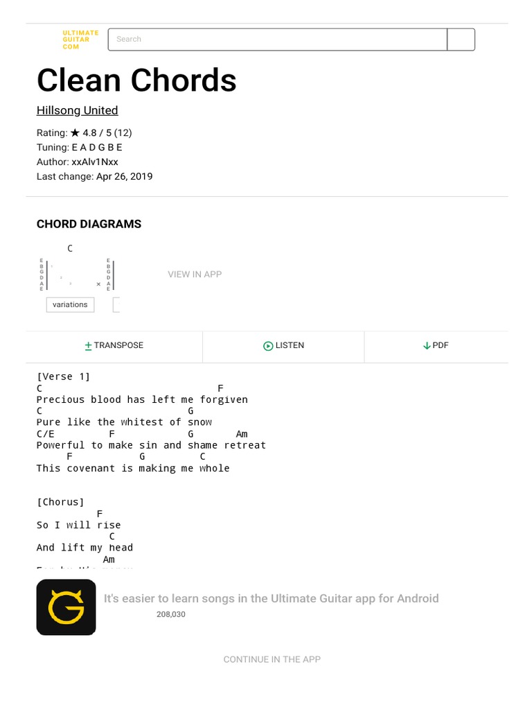 Clean Chords | PDF | Theology | Christian Belief And Doctrine