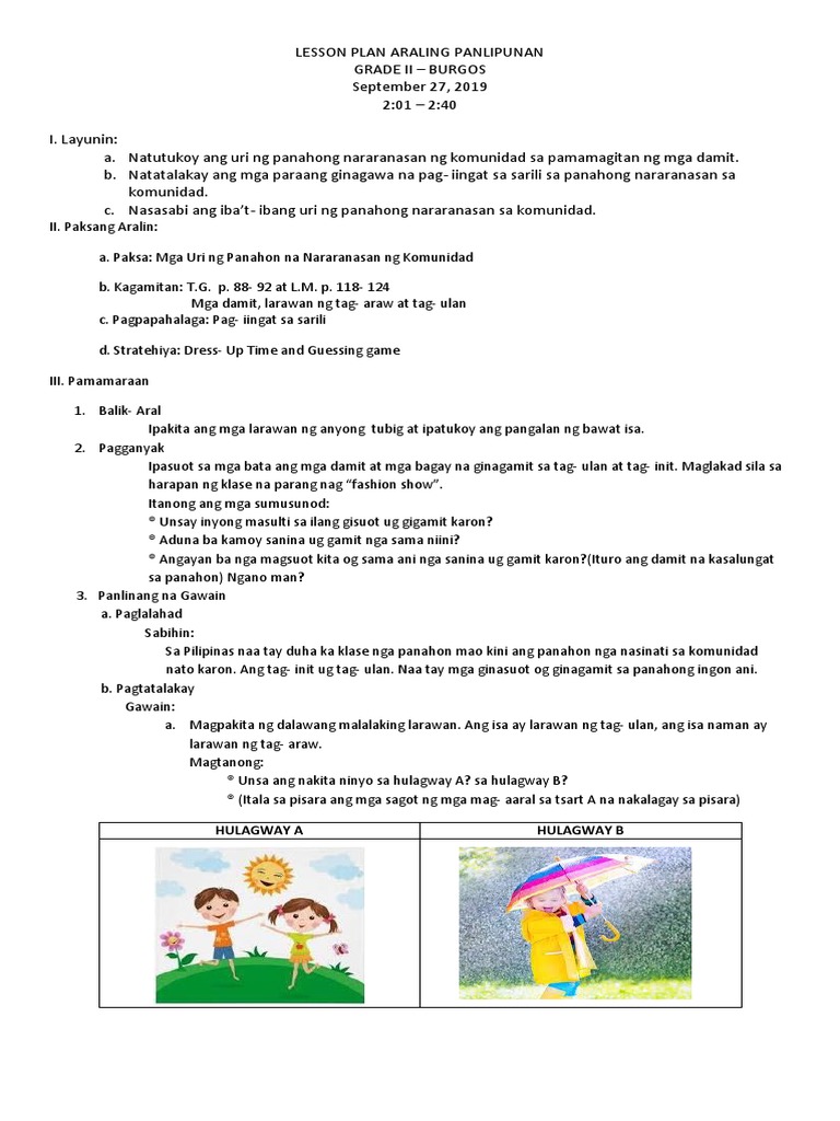 Aral Pan2 Lesson Plan | PDF