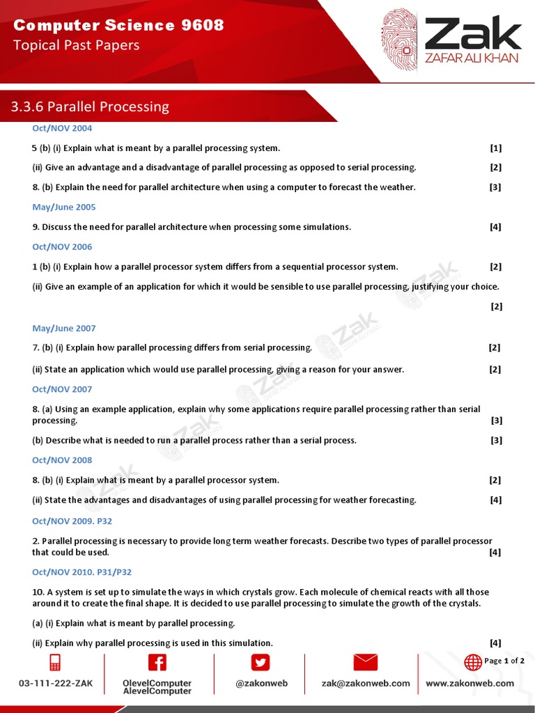 3 3 6 Parallel Processing Pdf Parallel Computing Computer