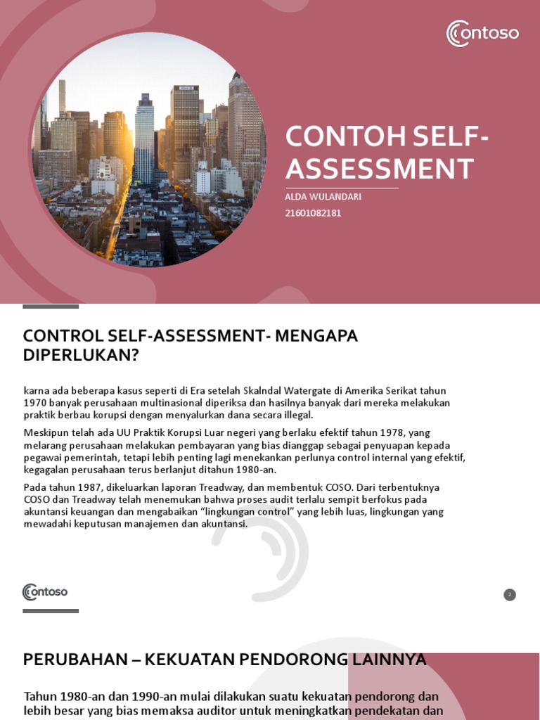 Contoh Self-Assessment 10 | PDF