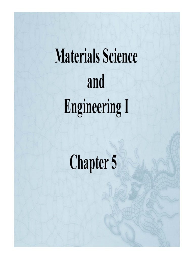 Materials Science and Engineering I | PDF | Diffusion | Crystal Structure