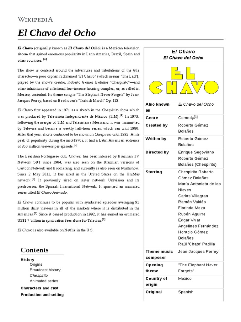 El Chavo Del Ocho | PDF