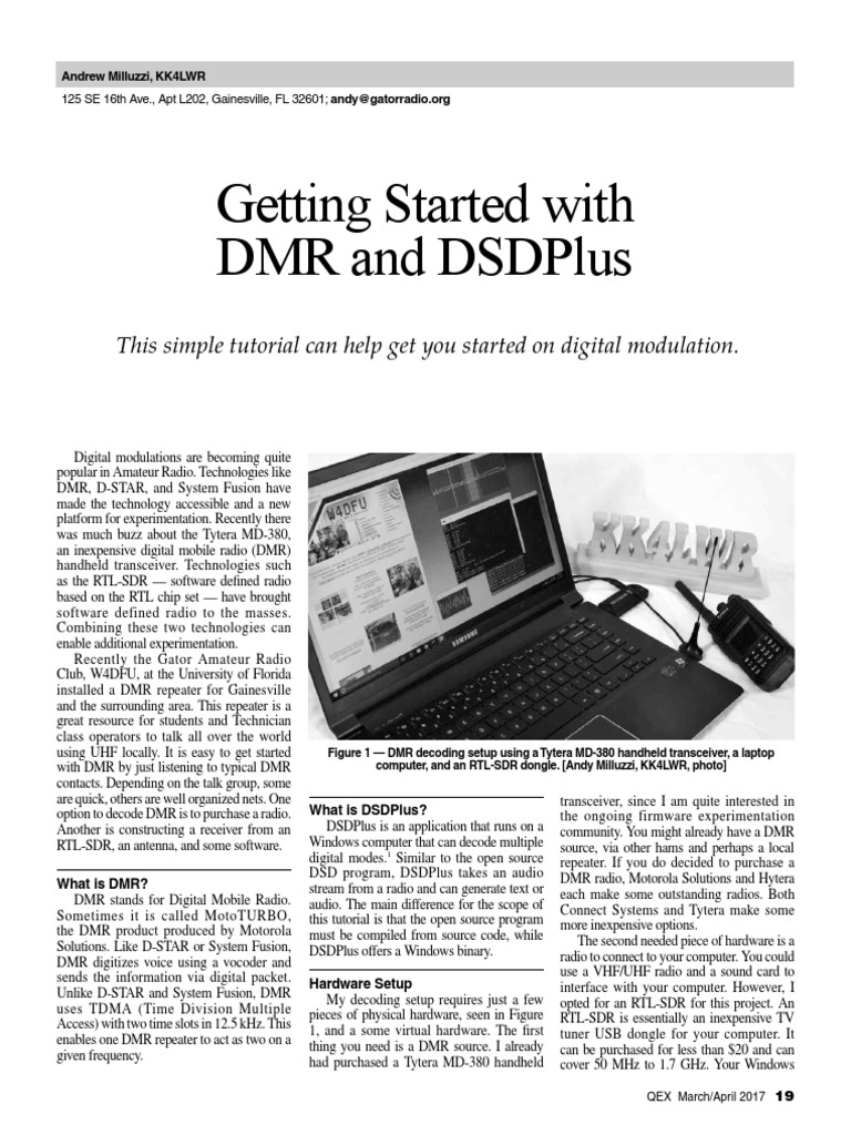 Getting Started With DMR and DSDPlus | PDF | Digital Technology ...