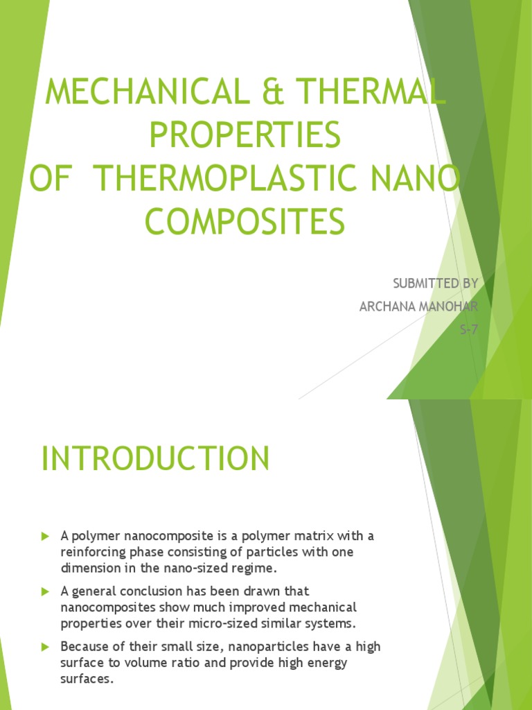 Mechanical & Thermal Properties | PDF | Thermogravimetric Analysis ...