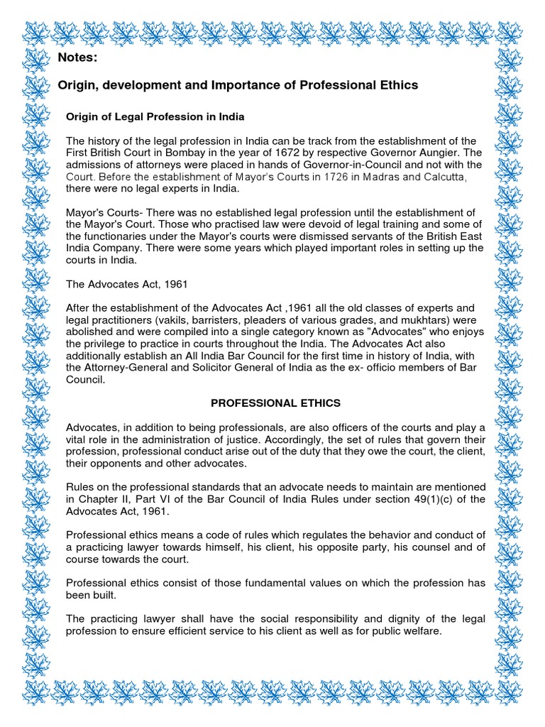 Notes-State Bar Council | PDF | Barrister | Advocate