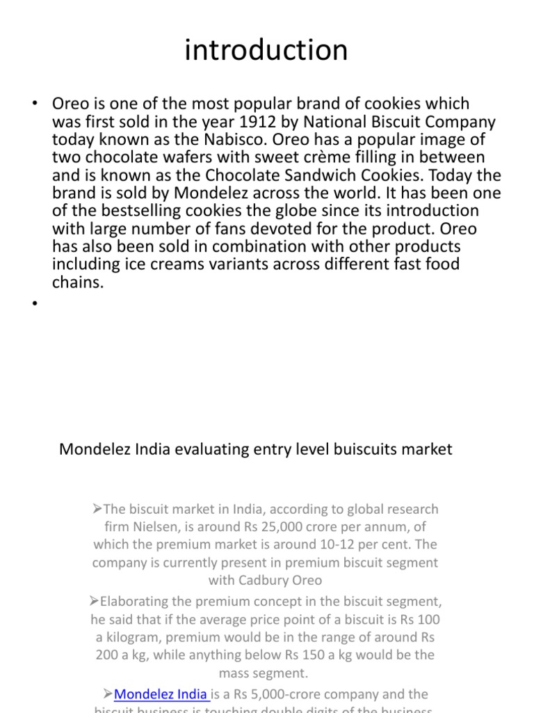 OREO | PDF | Pricing | Retail