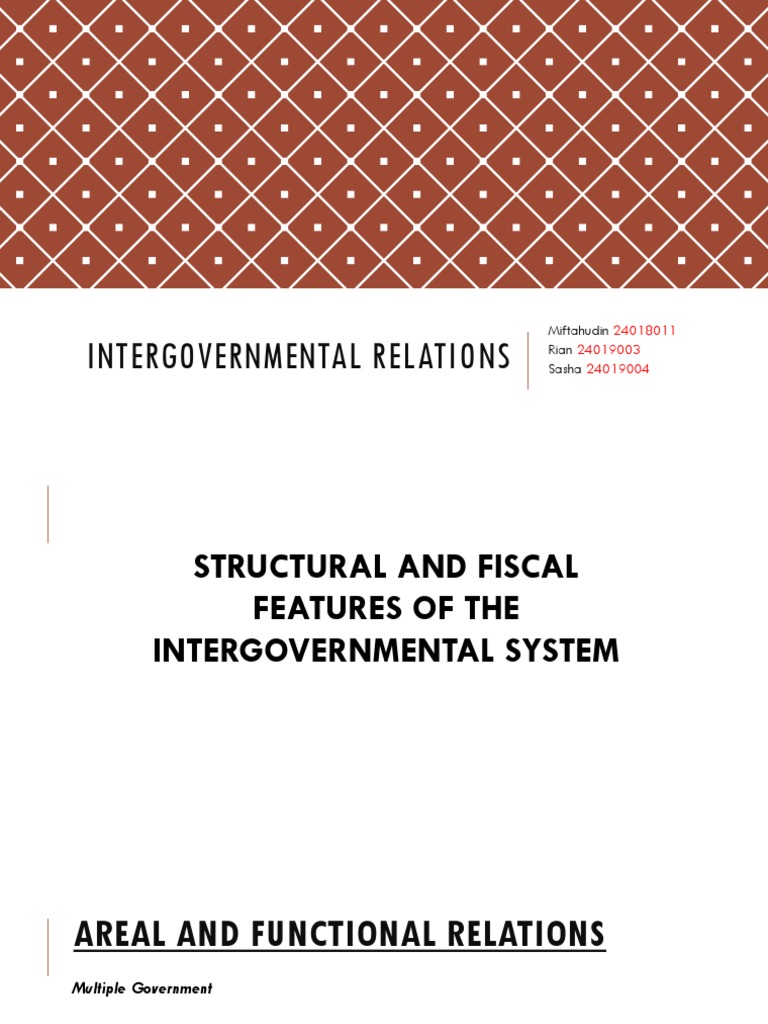 Intergovernmental Relations: Miftahudin Rian Sasha | PDF | Subsidy ...