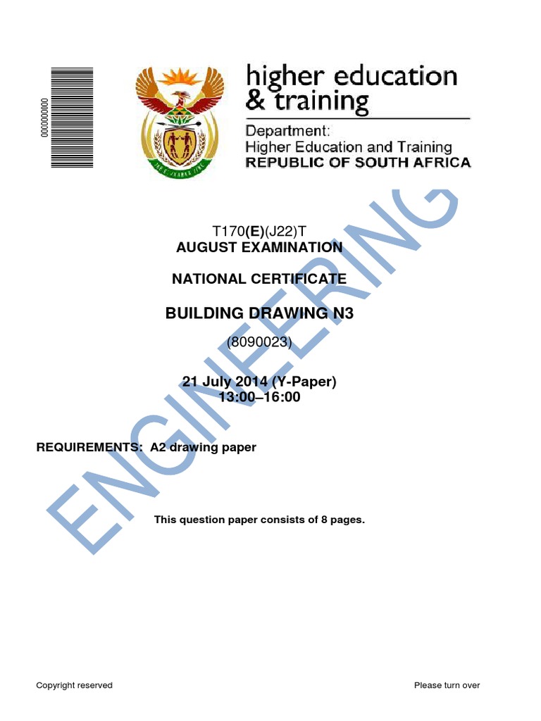 t220 Building Drawing n3 QP Aug 2014 | PDF | Roof | Beam (Structure)