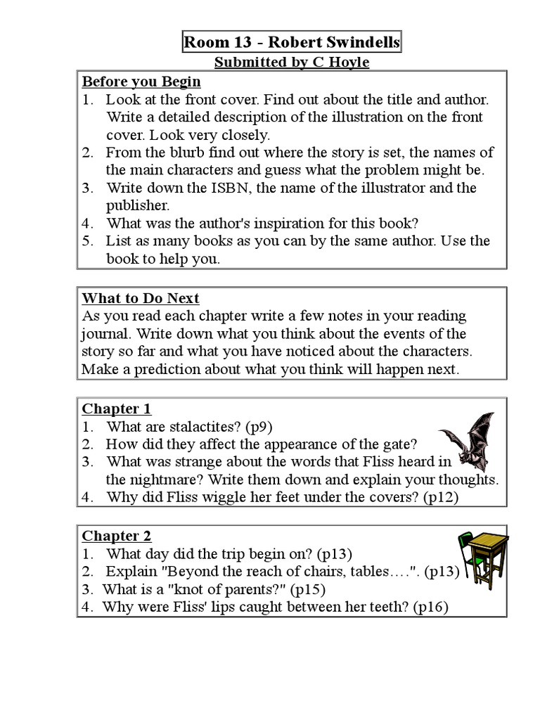 Room 13 - Robert Swindells: Submitted by C Hoyle Before You Begin | PDF