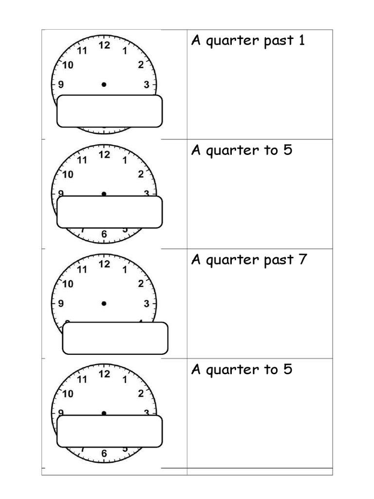 A Quarter Past To | PDF