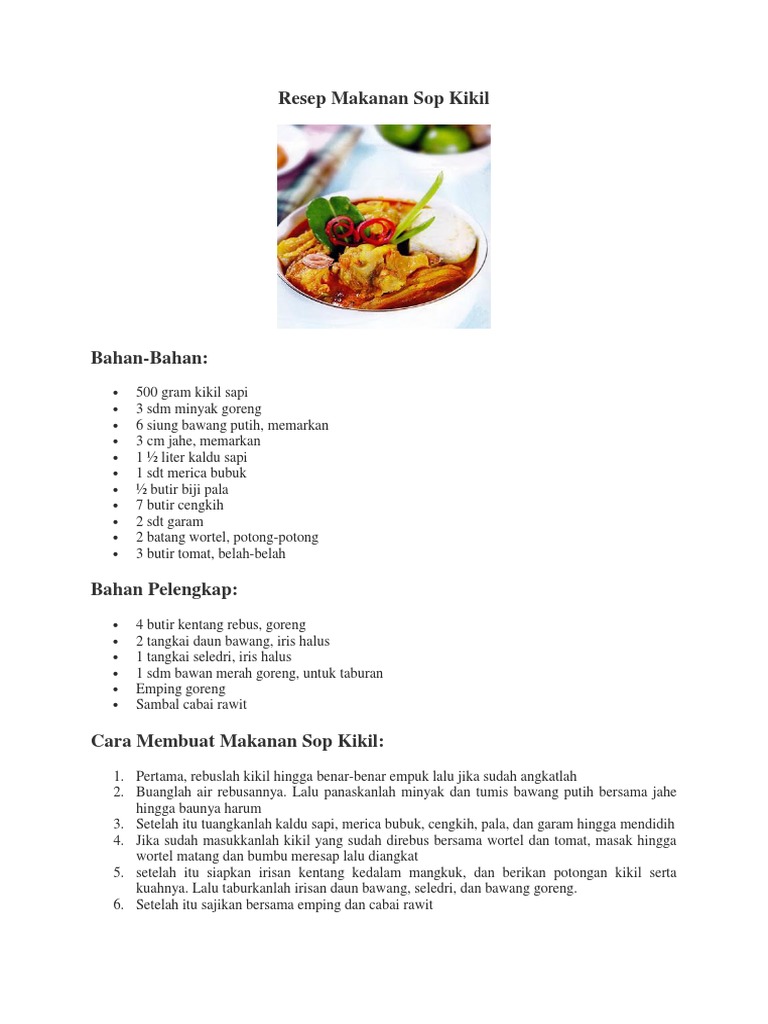 Resep Masakan | PDF