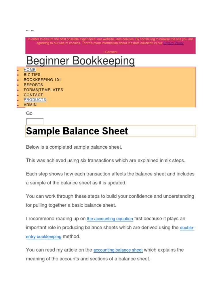 Balance Sheet Notes | PDF | Balance Sheet | Accounts Payable