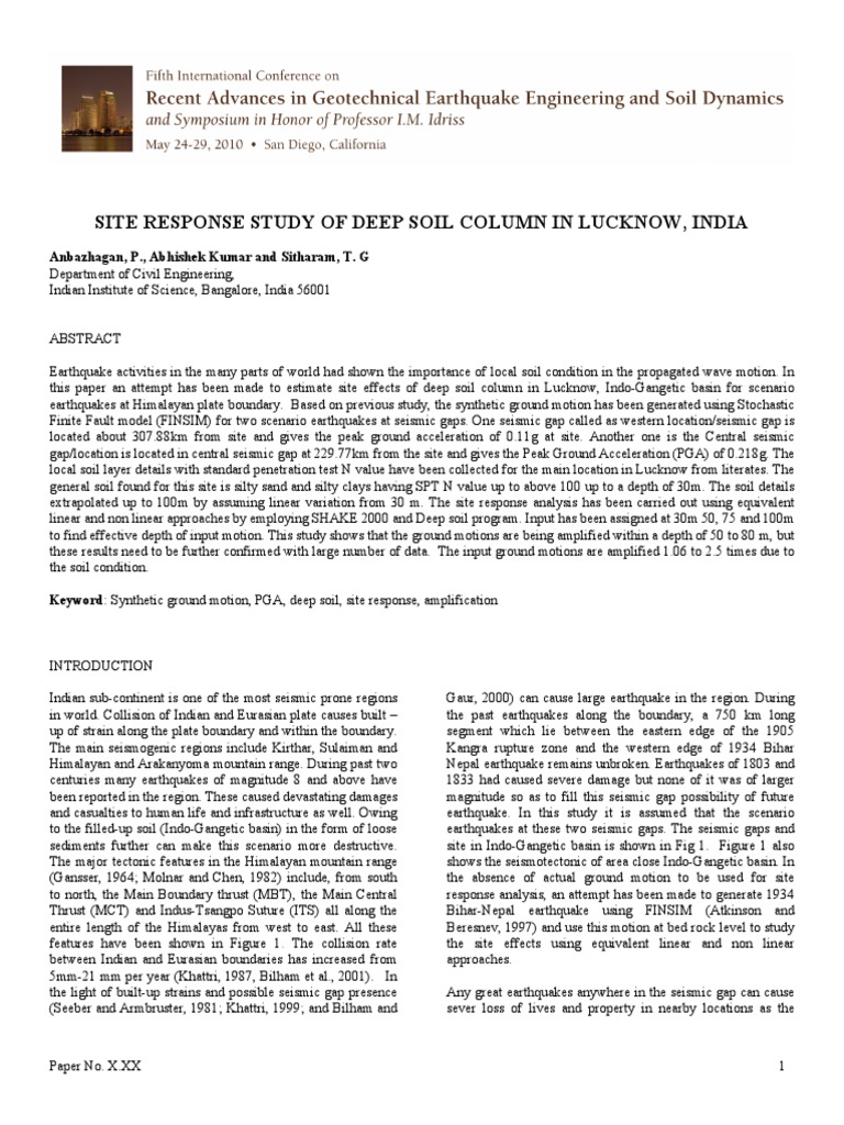 Site Classification | PDF | Moment Magnitude Scale | Earthquakes