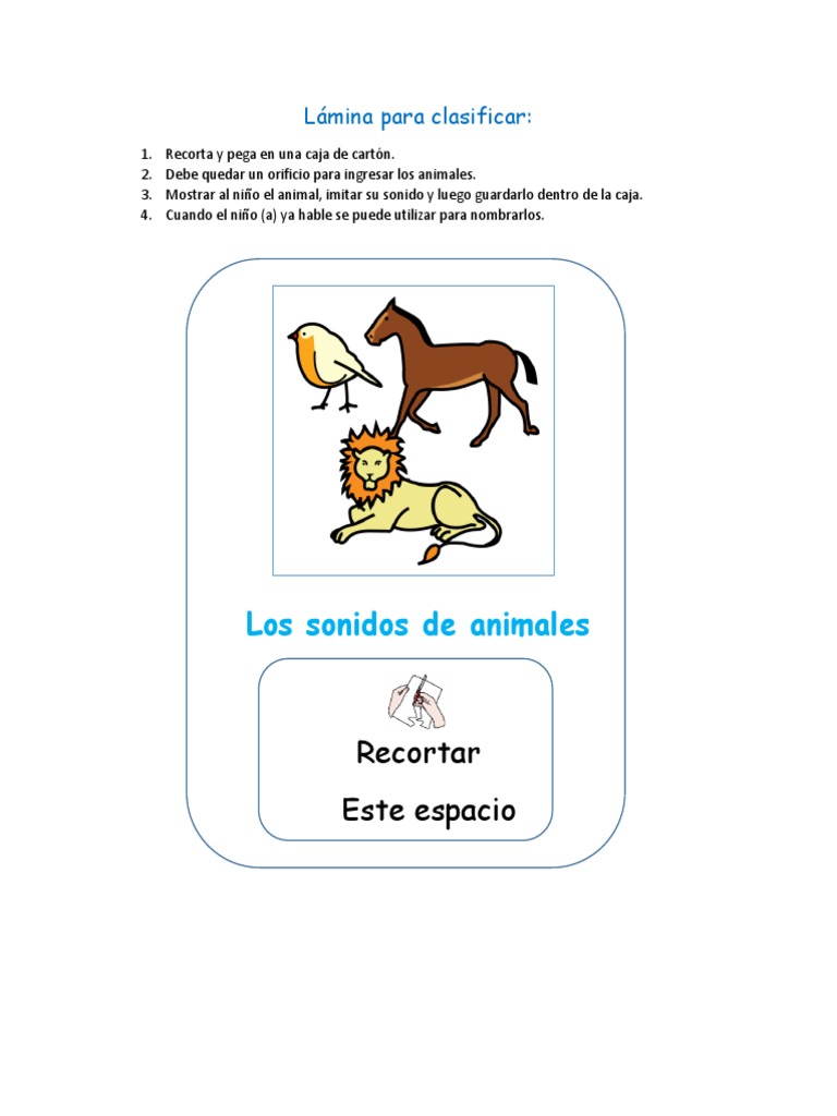 Aprender Sonidos de Animales | PDF
