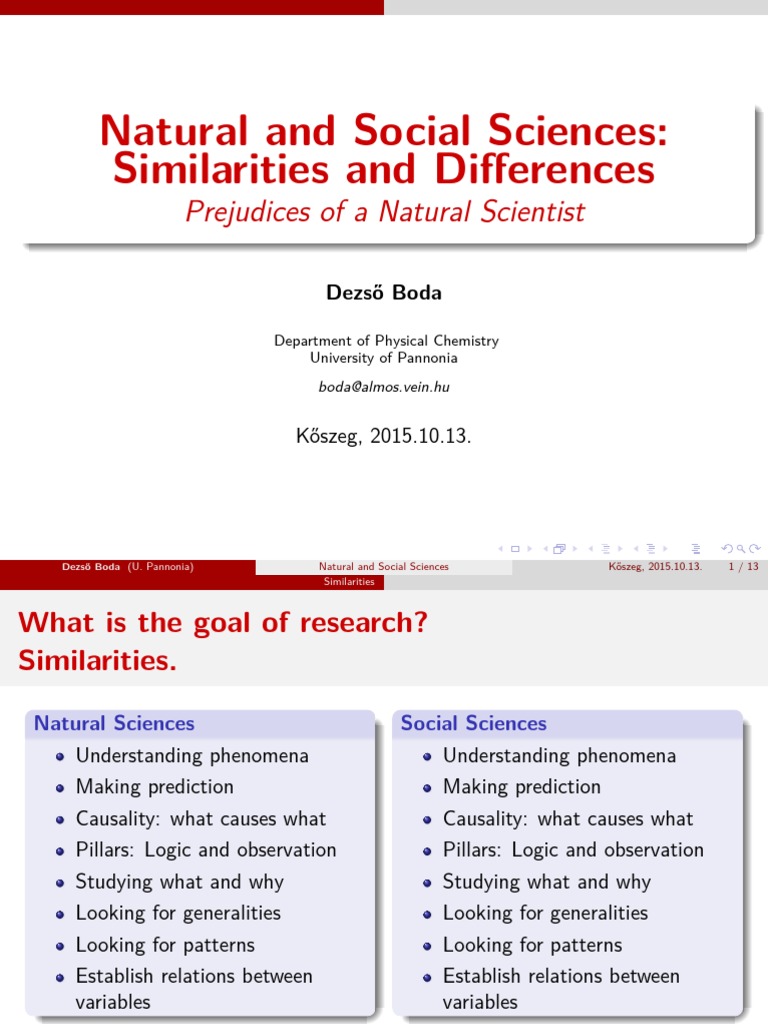 Natural vs Social Sciences: Key Insights | PDF | Social Science ...