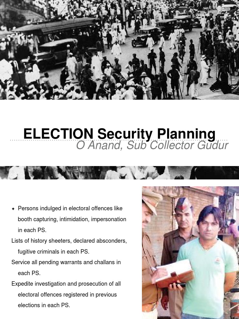 Election Security Planning | PDF | Police | Government
