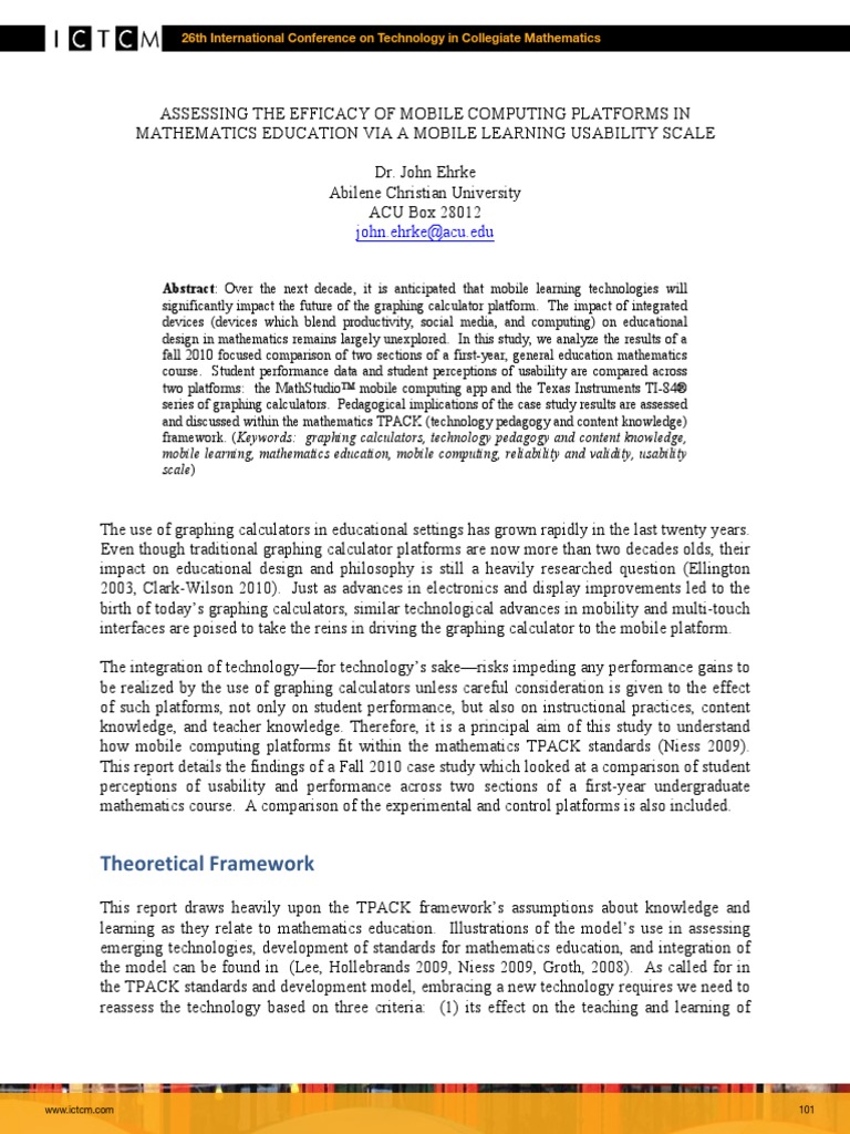 Theoretical Framework: John - Ehrke@acu - Edu | PDF | Student's T Test ...