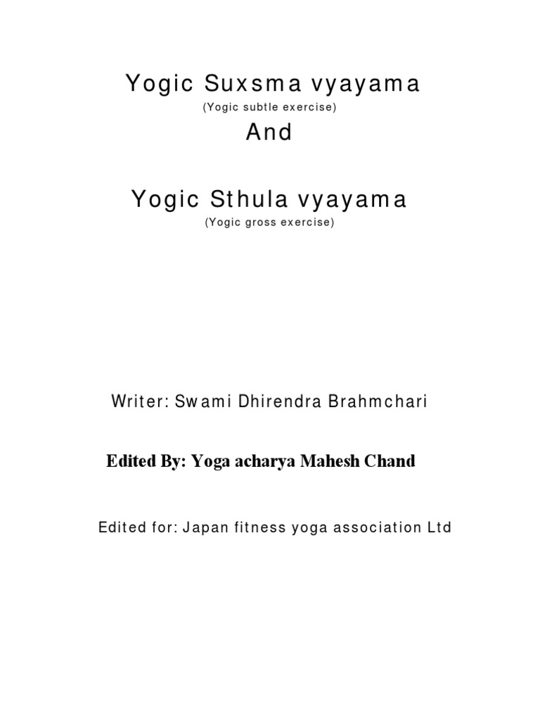Sukshma Vyayam | PDF | Hand | Yoga