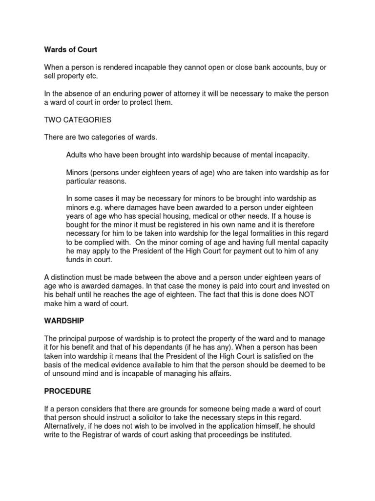 Ward of Court | PDF | Hospital | Expense