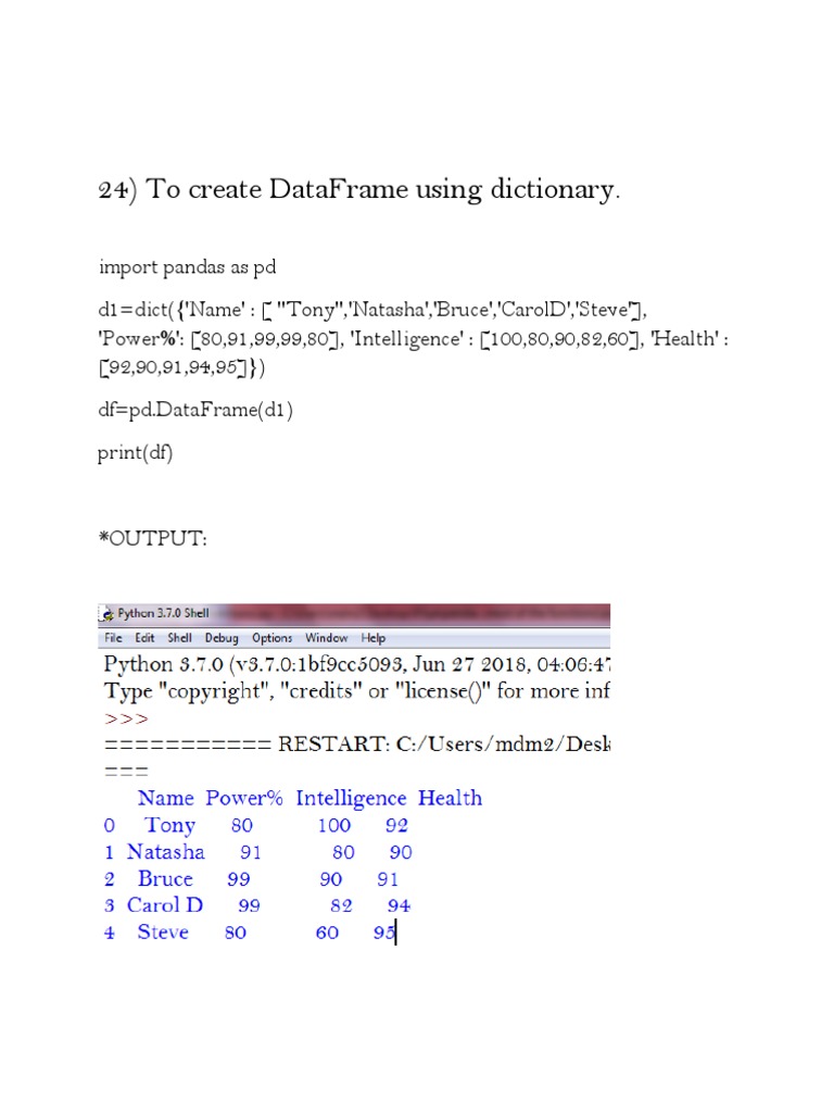 Python Class-12th Practical Work (Connectivity and Dataframes) | PDF ...