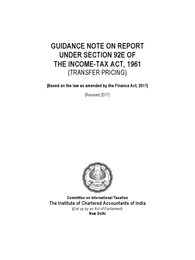 ICAI Guidance Note | PDF | Taxes | Economies
