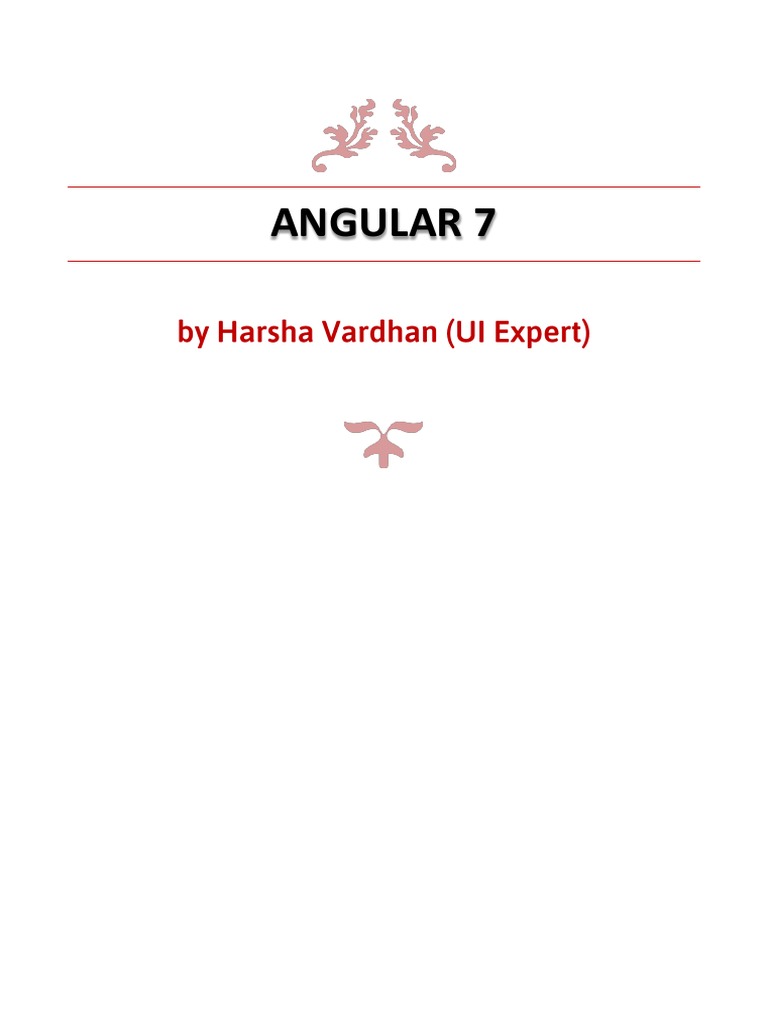 Angular 7 Material Harsha Pdf Pdf Variable Computer Science