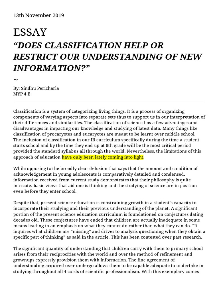 Essay - Science SUmmative | PDF | Science | Science Education