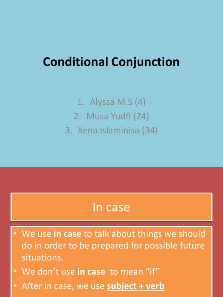 Understanding Conditional Conjunctions | PDF | Grammar | Cognitive Science