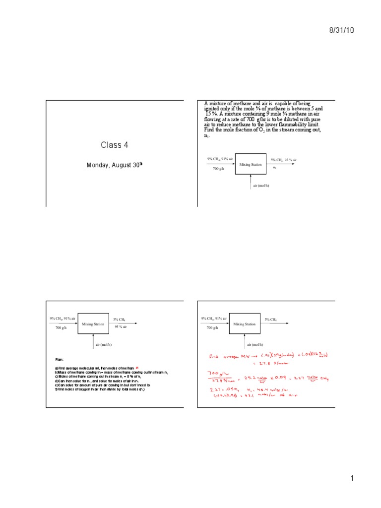 Mat4 PDF | PDF | Mole (Unit) | Methane