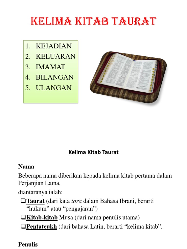 Tentang Kitab Taurat | PDF | Agama & Spiritualitas