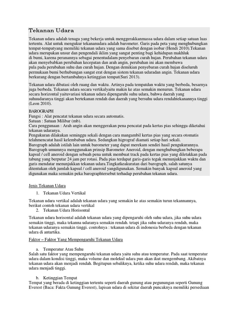 Lampiran Tekanan Udara | PDF | Sains & Matematika