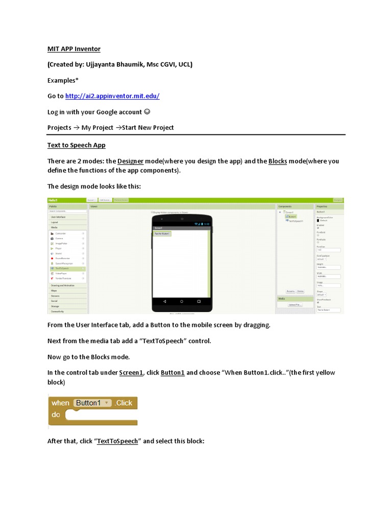 MIT APP Inventor - CoderDojo | PDF