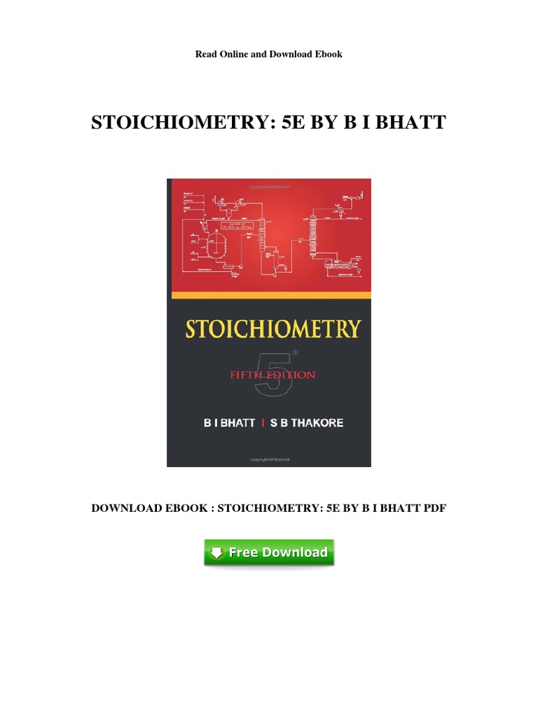 Stoichiometry 5e by B I Bhatt | PDF | Computing And Information ...
