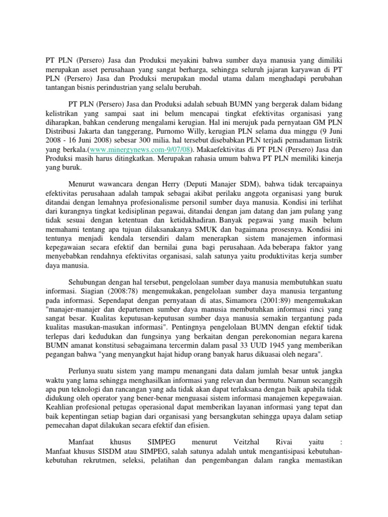 Analisis PT PLN | PDF | Bisnis | Pengelolaan Keuangan & Uang