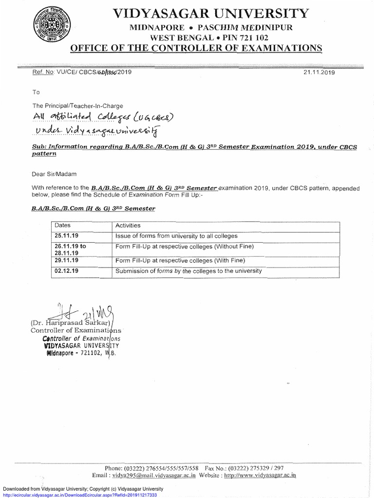 Office of The Controller of Examinations: LV6'Ul, DL.) | PDF