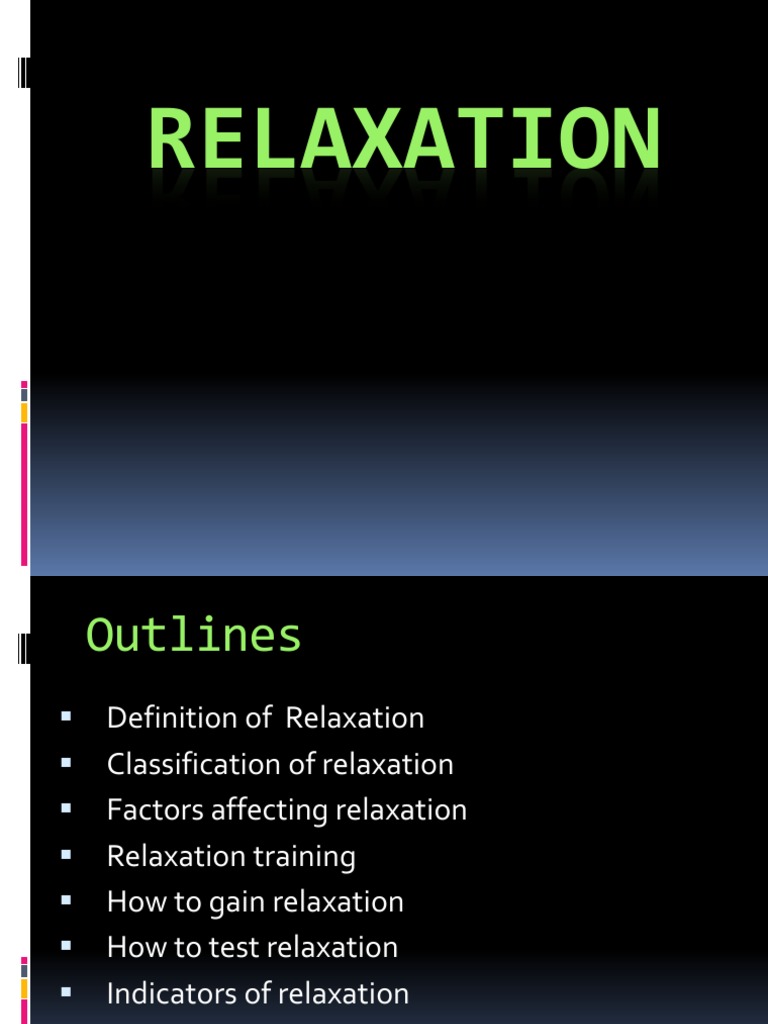A Comprehensive Guide to Relaxation Techniques and Training | PDF ...