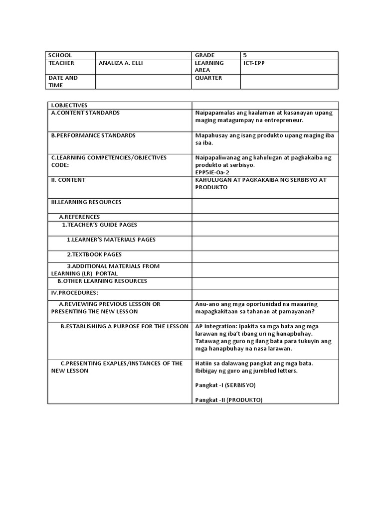 Ict Lesson Plan | PDF