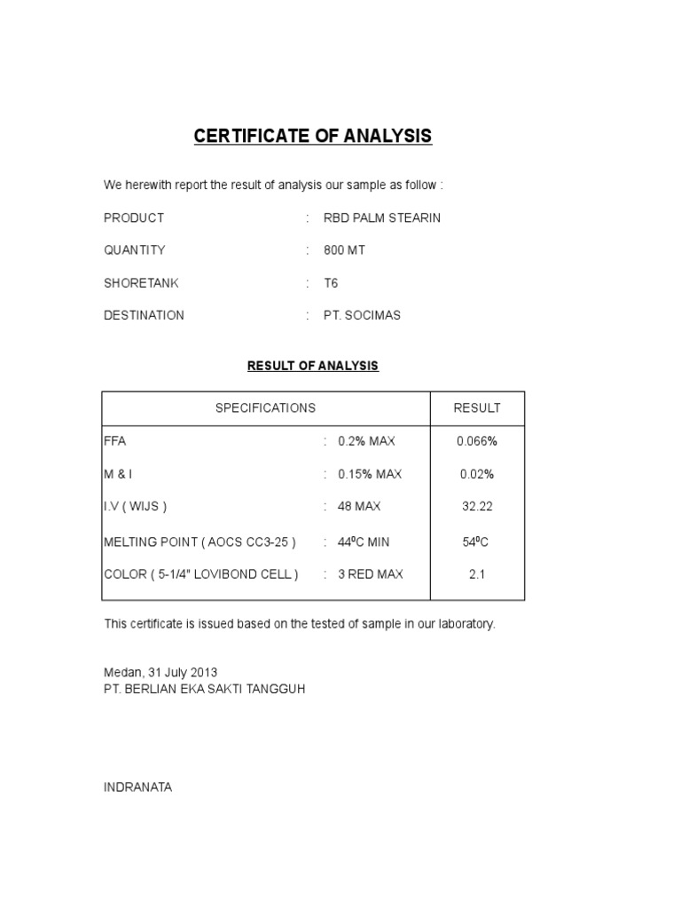 Coa Soap | PDF | Sodium Chloride | Soap