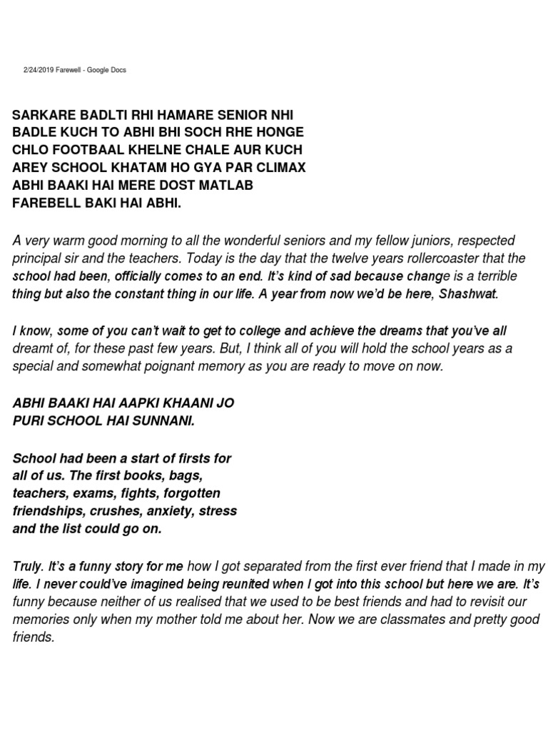 Farewell - Google Docs2 | PDF