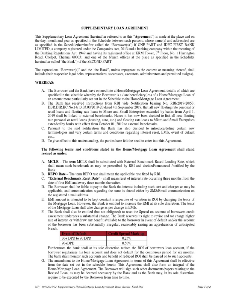 Addendum To HL Loan Agreement - Reset Clause - 10!10!19 V3 Final Clean ...