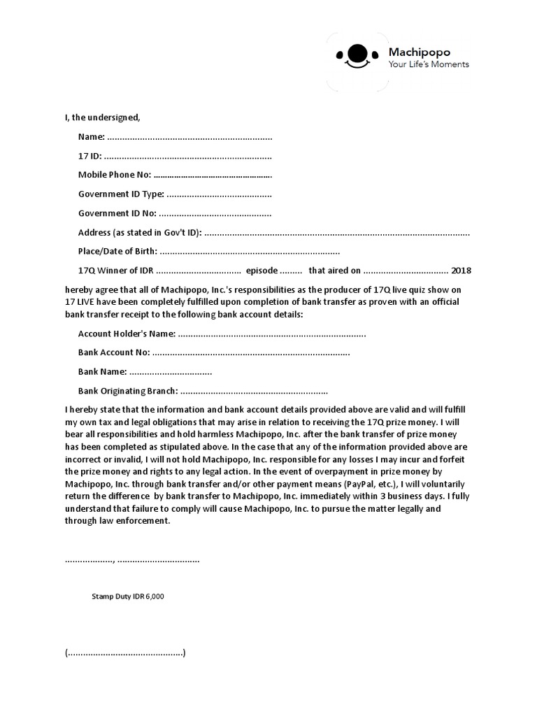 Stamp Duty IDR 6,000 | PDF