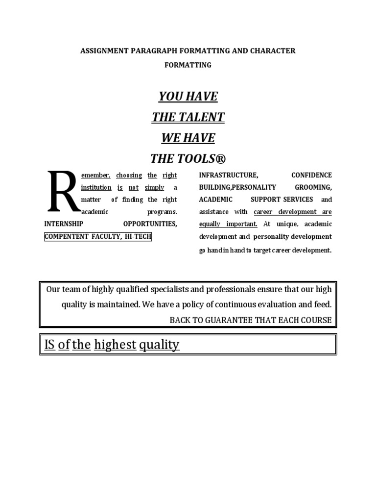 Formating Assignment Pdf Operating System Microsoft Windows