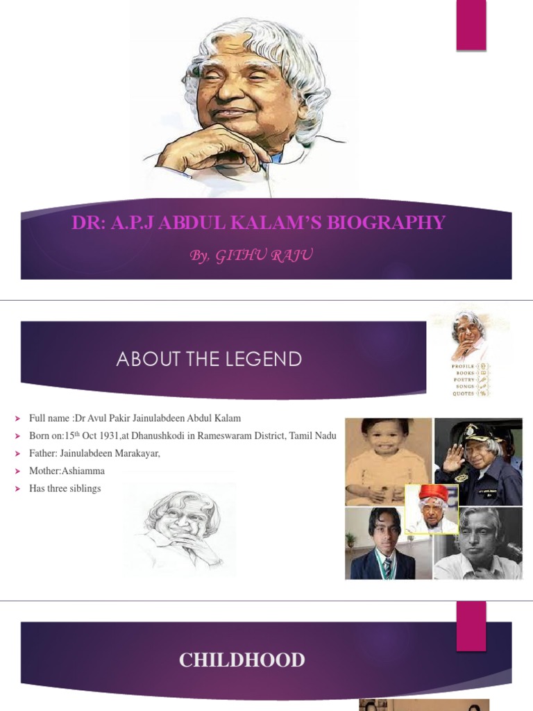 DR APJ ABDUL KALAM.7984682.powerpoint | PDF | Missile | Missile Types