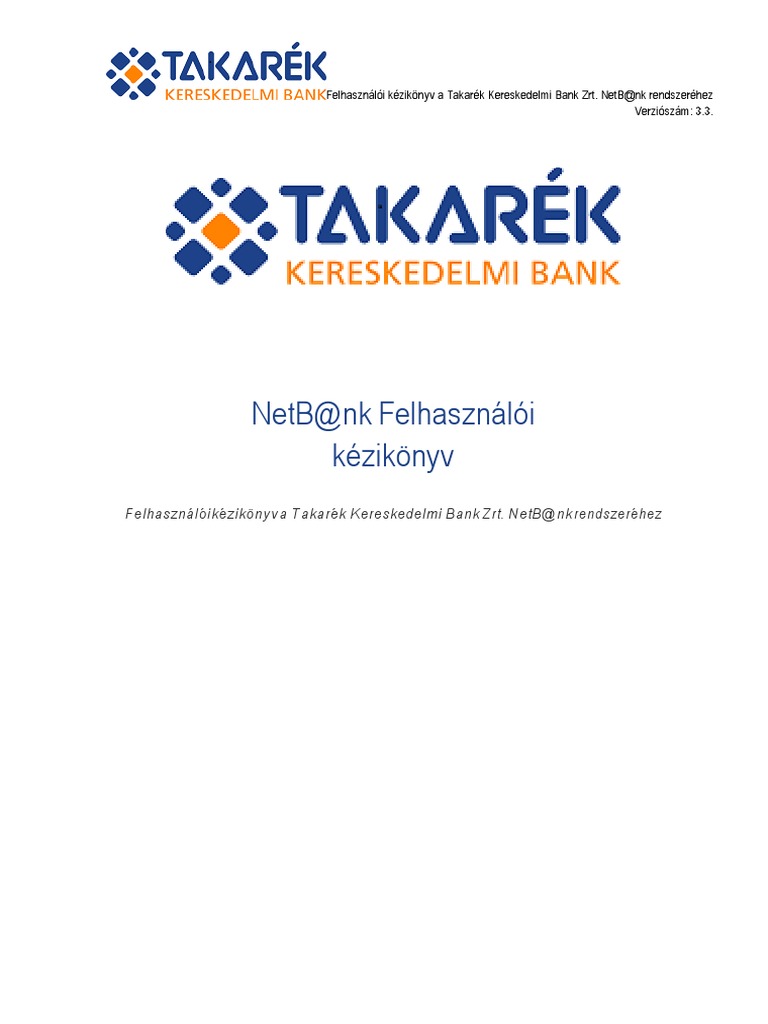 Takarék Netbank Kézikönyv | PDF
