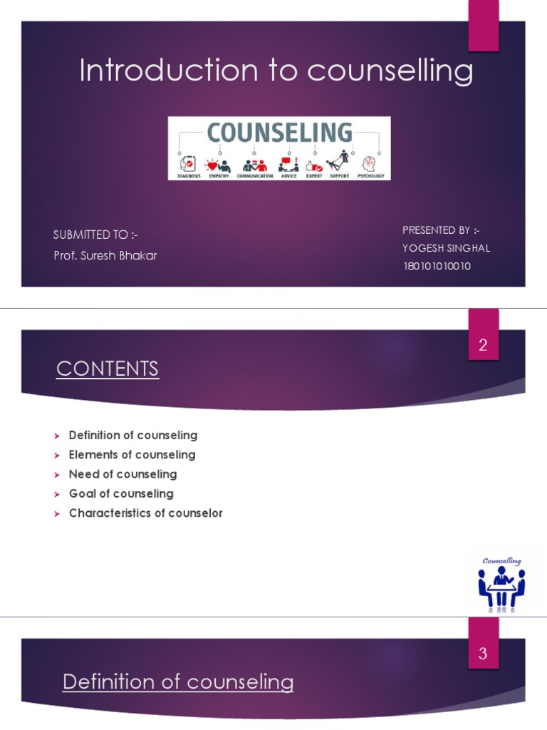 Counseling Basics for Students | PDF | Psychotherapy | Goal