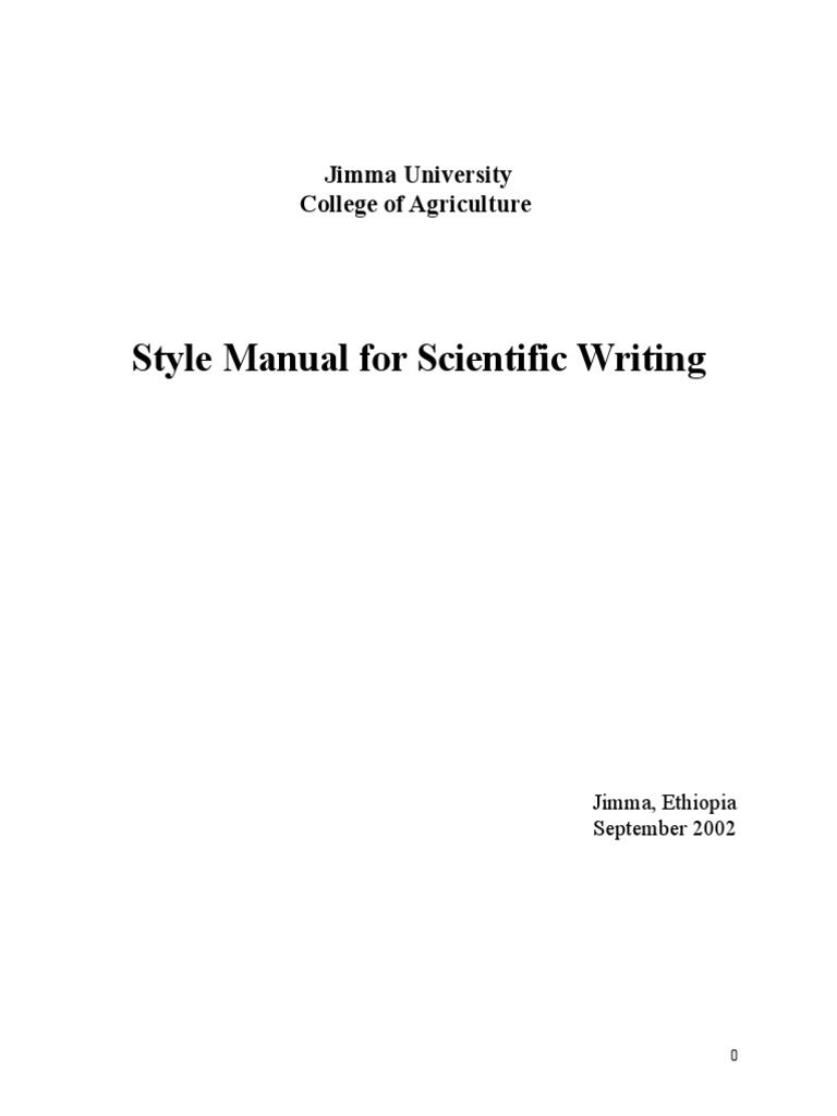 JUCAVM, Scientific Paper Writing Style Mannual | PDF | Thesis | Writing